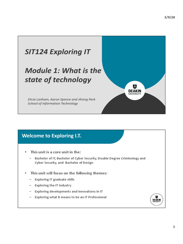 SIT124 Module1 | PDF | Educational Technology | Computing