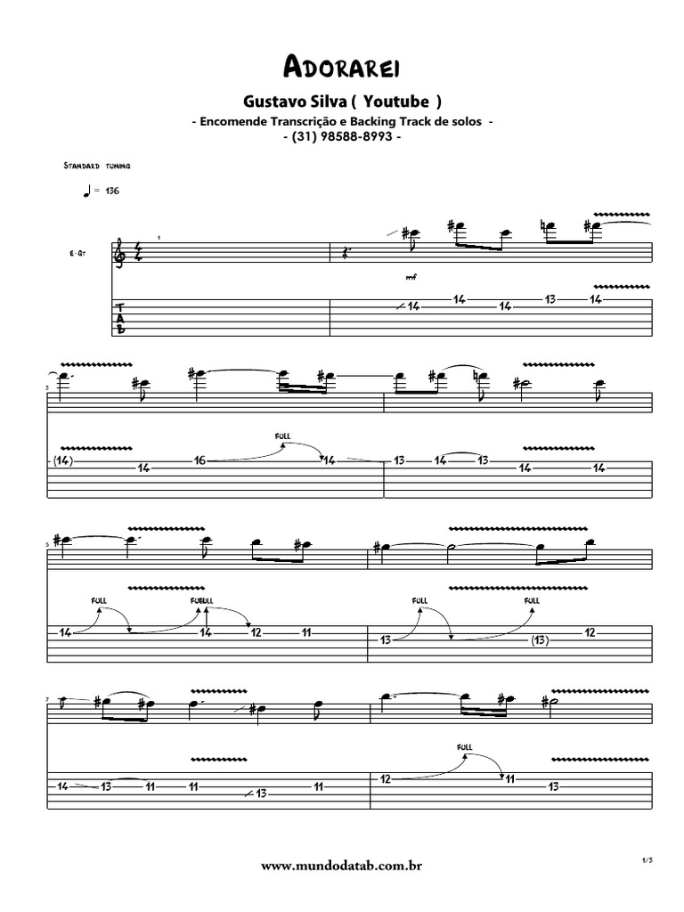 Adorarei - Samuel Mariano - DVD Tab | PDF