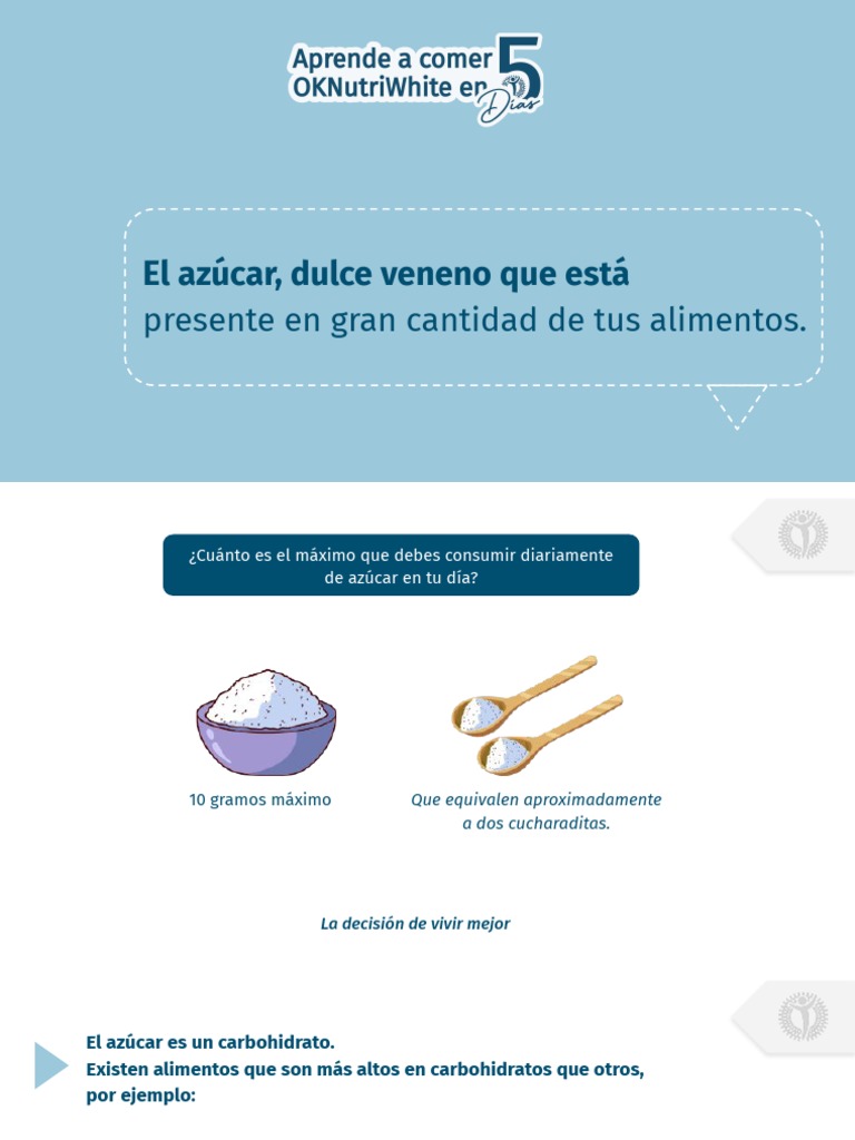 Consumo diario de azúcar: máximo 10g | PDF | Azúcar | Dieta y nutrición