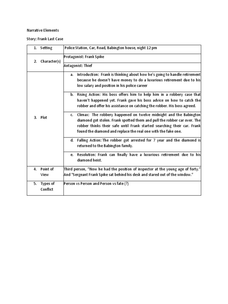 Narrative Elements | PDF | Plot (Narrative) | Stars
