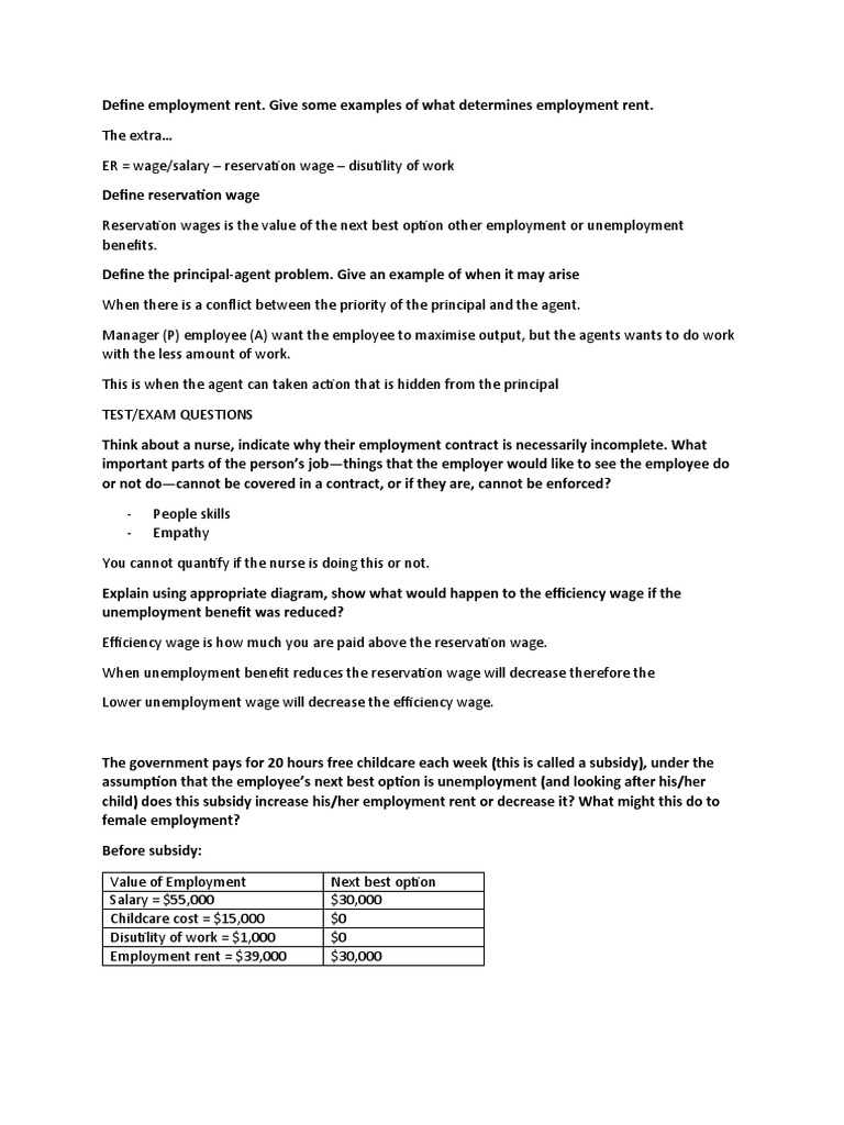 Tutorial 4 Notes | PDF | Employment | Unemployment