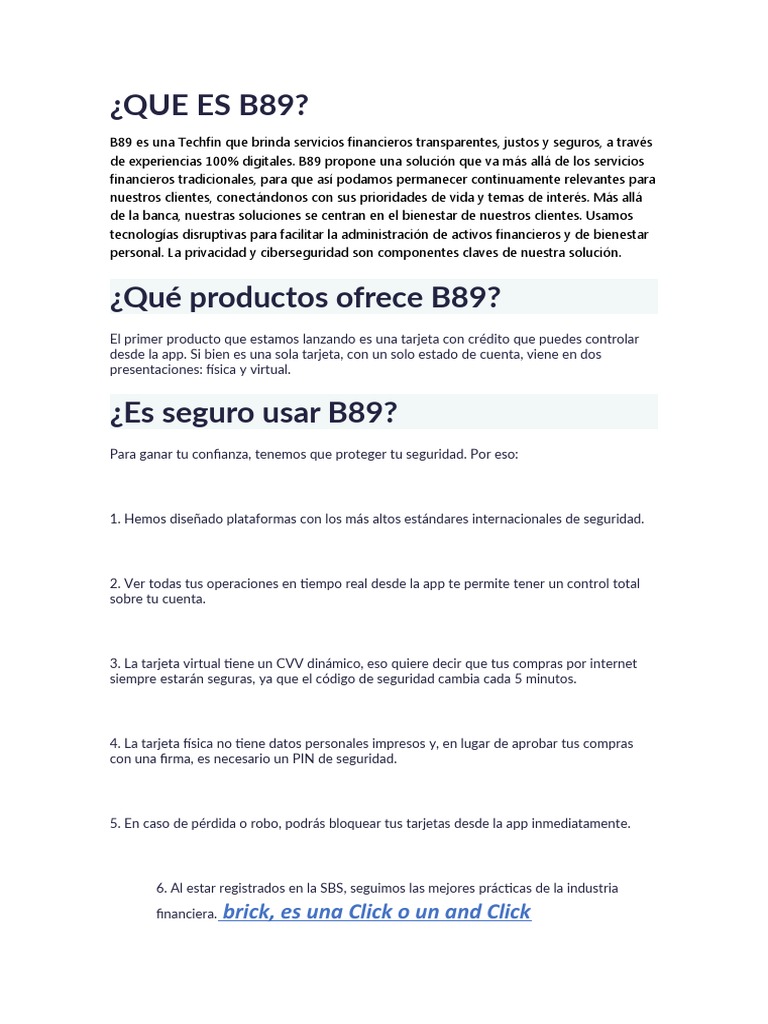 Que Es B89 | PDF