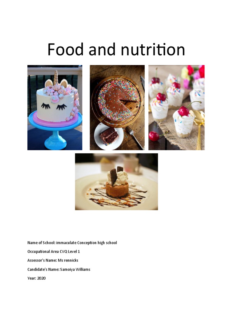 Food and Nutrition Folder | PDF | Diet & Nutrition | Diet (Nutrition)