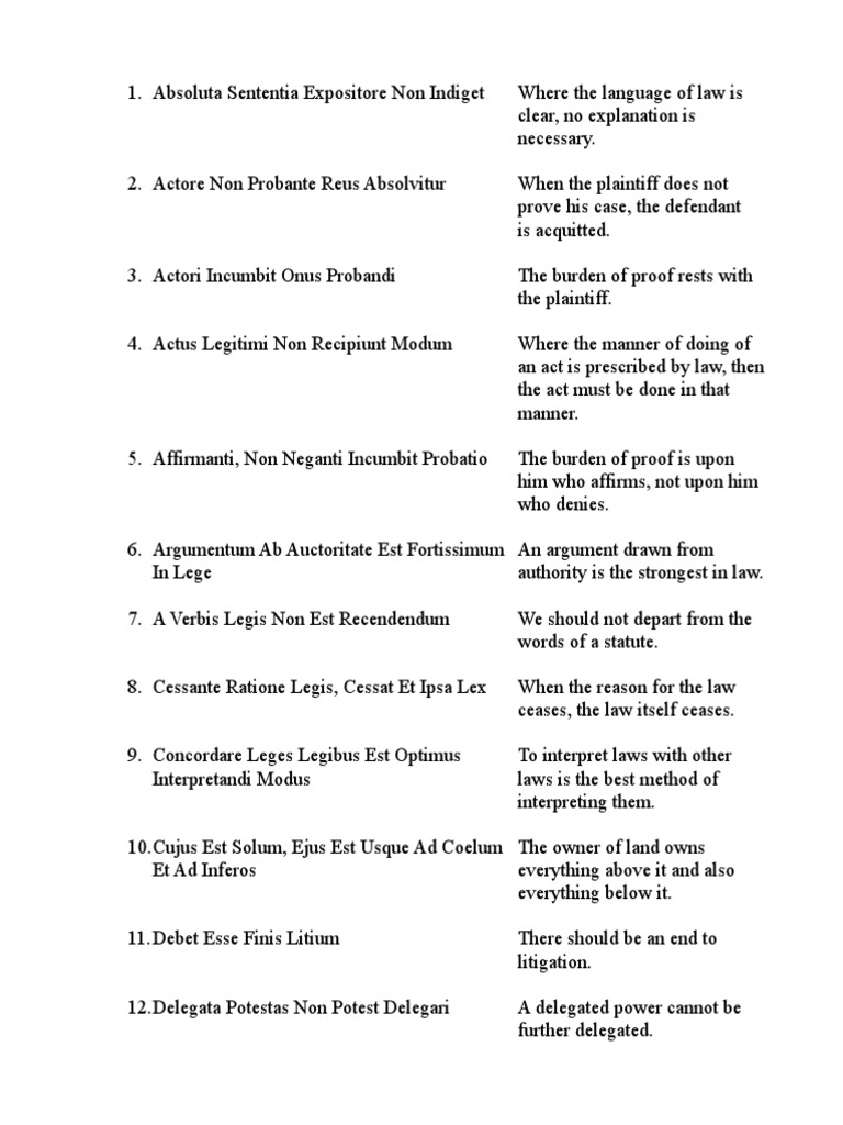 Latin Maxims (Legalese 2) | PDF | Burden Of Proof (Law) | Jurisprudence