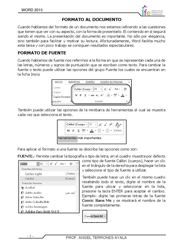Clase 02 Word - IFE | PDF | Caso de carta | Escritura