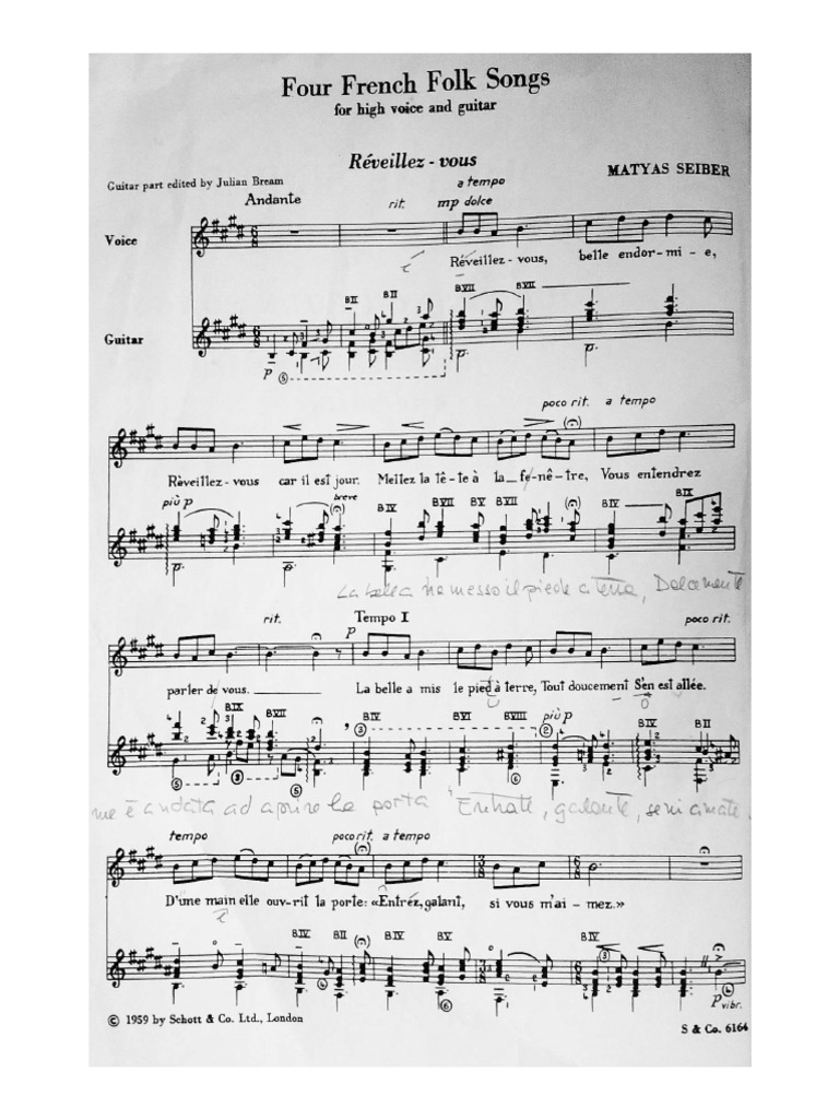 Four French Folk Songs - Matyas Seiber | PDF