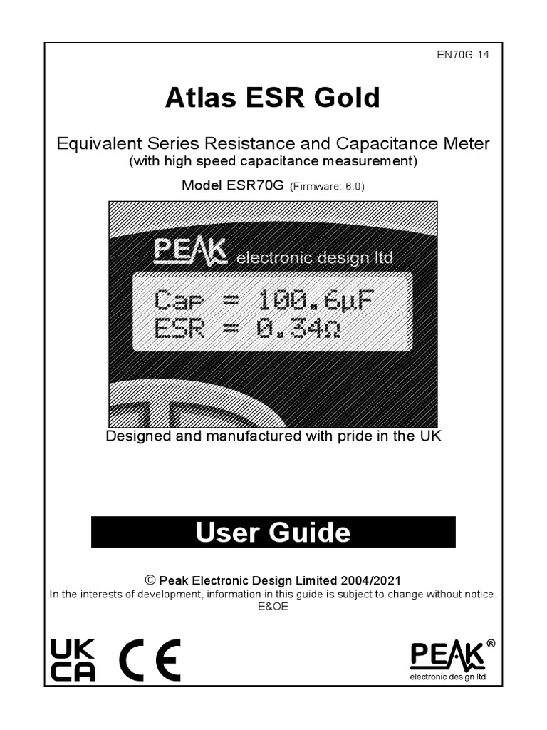 Esr70 User Guide en | PDF | Capacitor | Electrical Equipment