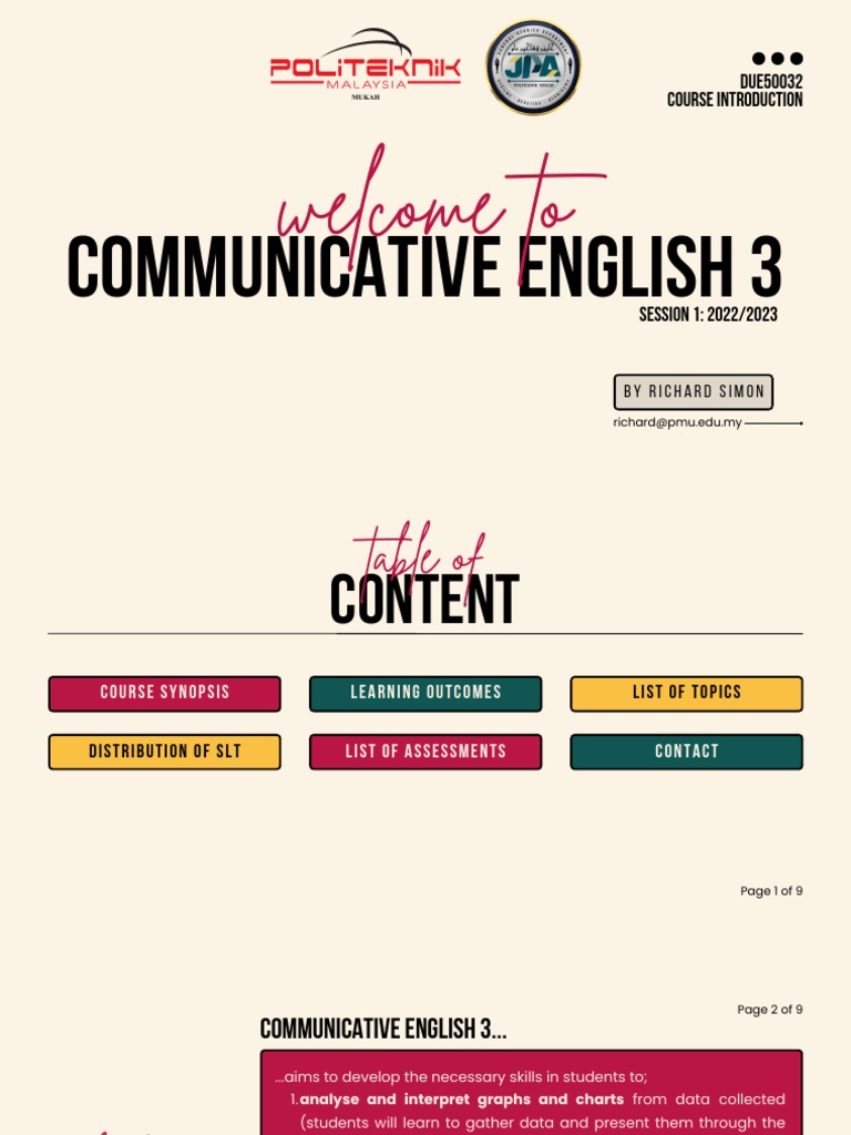 Due50032 Course Introduction - DKM | PDF | Learning | Behavior Modification