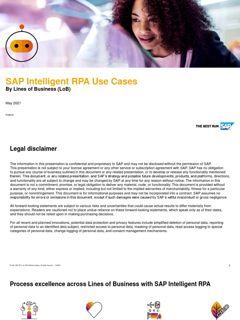 SAP Intelligent RPA Line of Business (LoB) Use Cases | PDF | Banks | Cheque