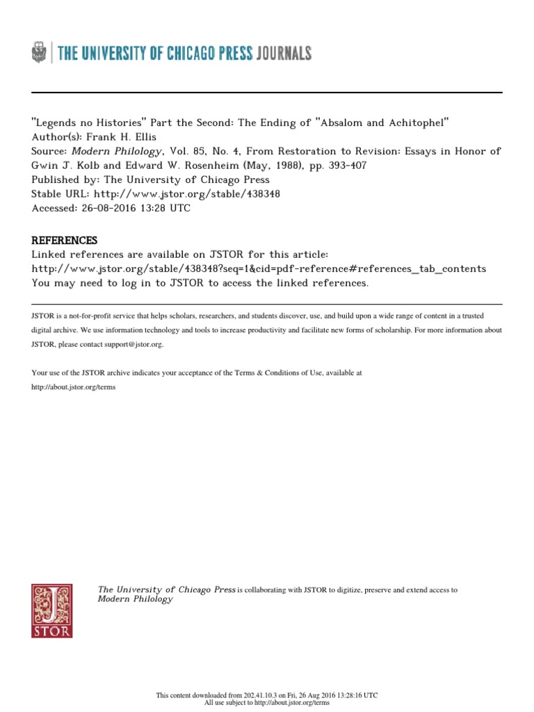 Absalom and Achitophel Critical Study 1 | PDF | John Dryden
