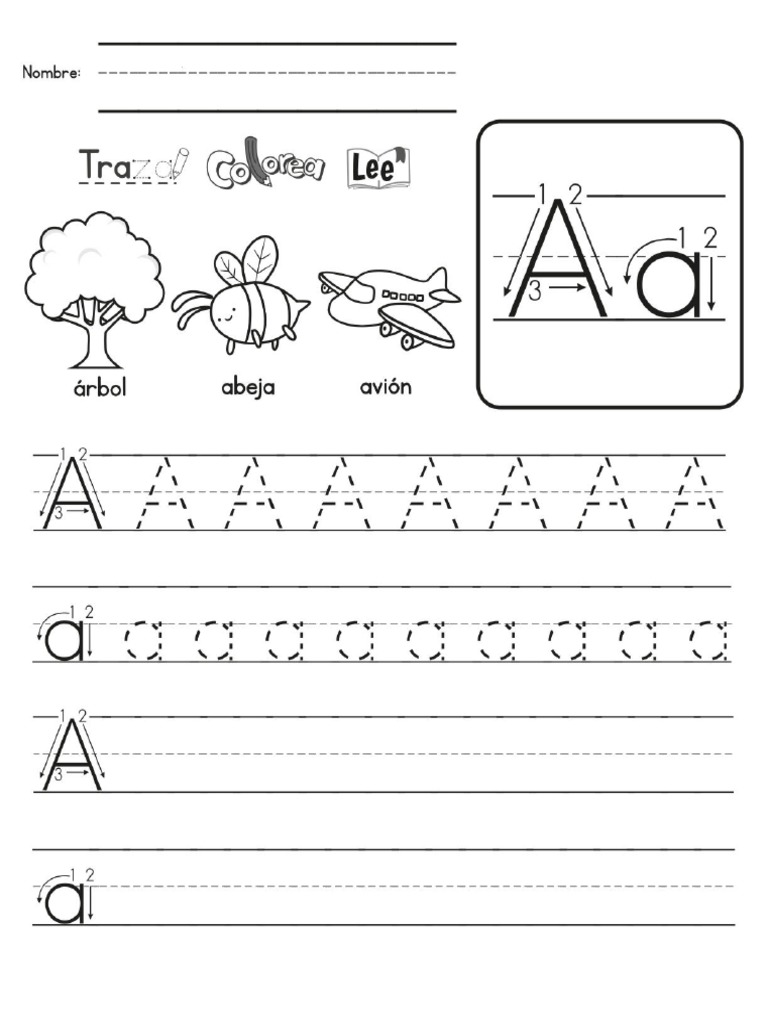 Cuaderno Lectoescritura Del Alfabeto | PDF