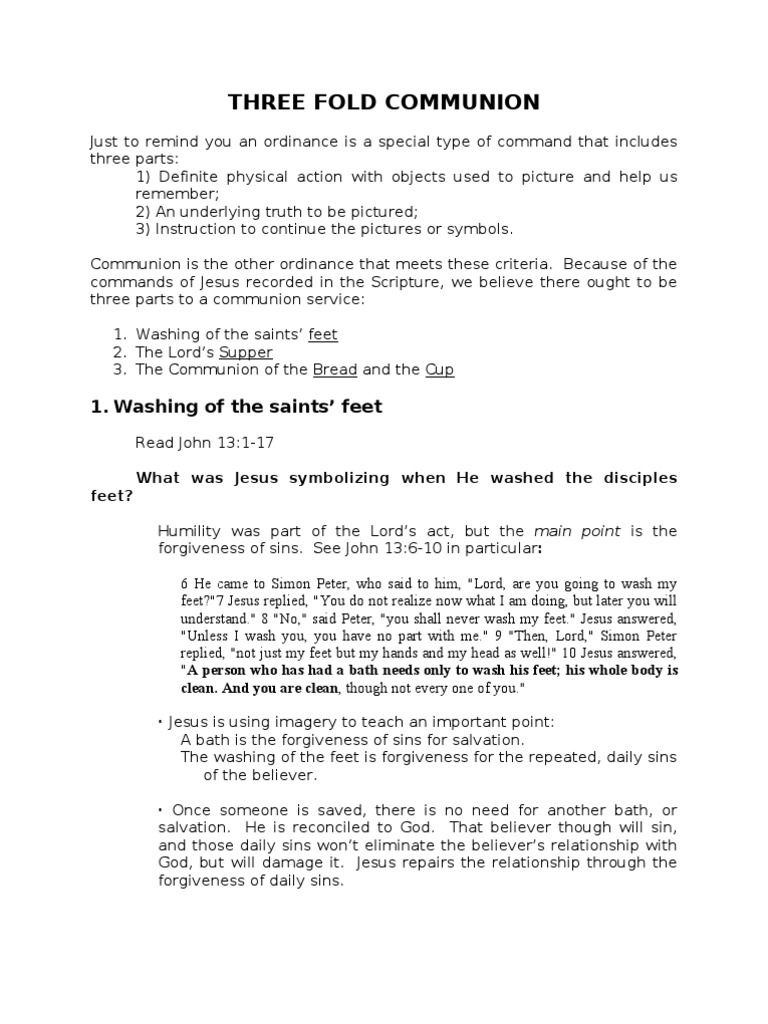 Threefold Communion Explained | PDF | Eucharist | Jesus