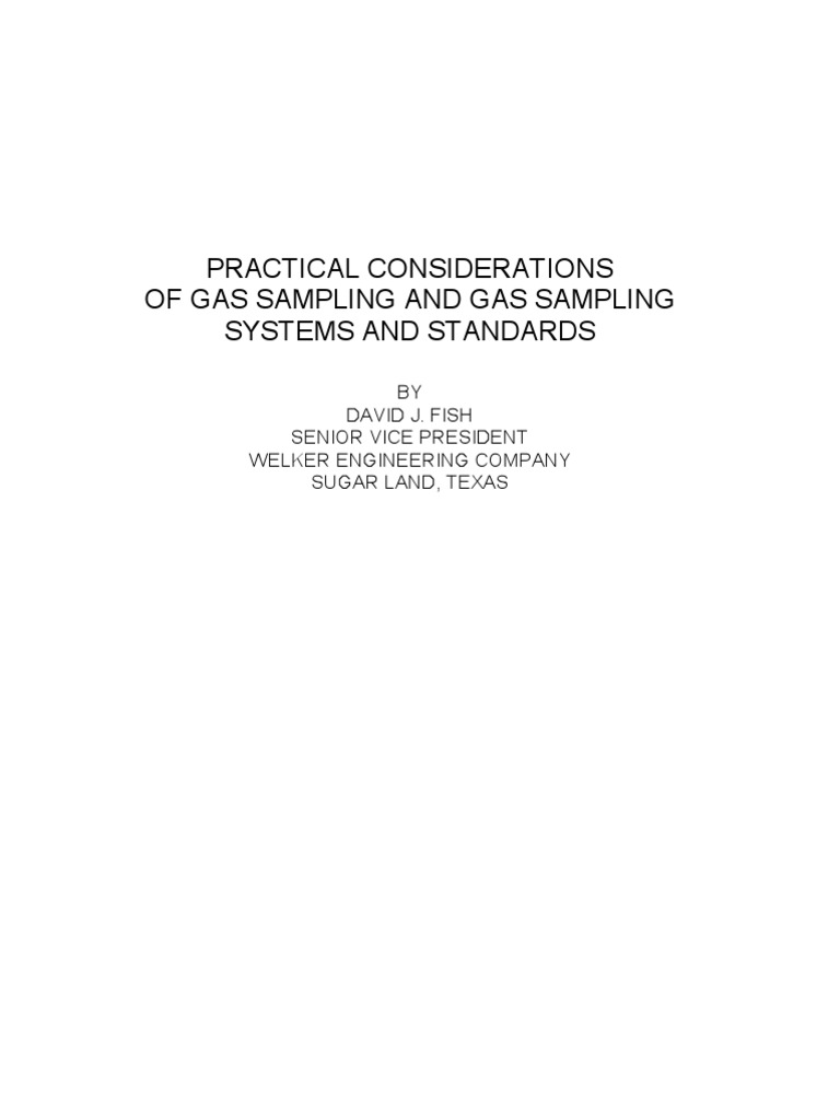 Gas Sampling | PDF | Gases | Sampling (Statistics)
