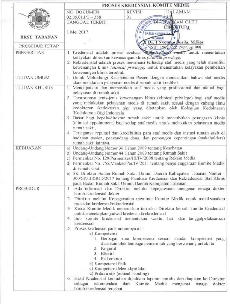 Protap Kredensial | PDF