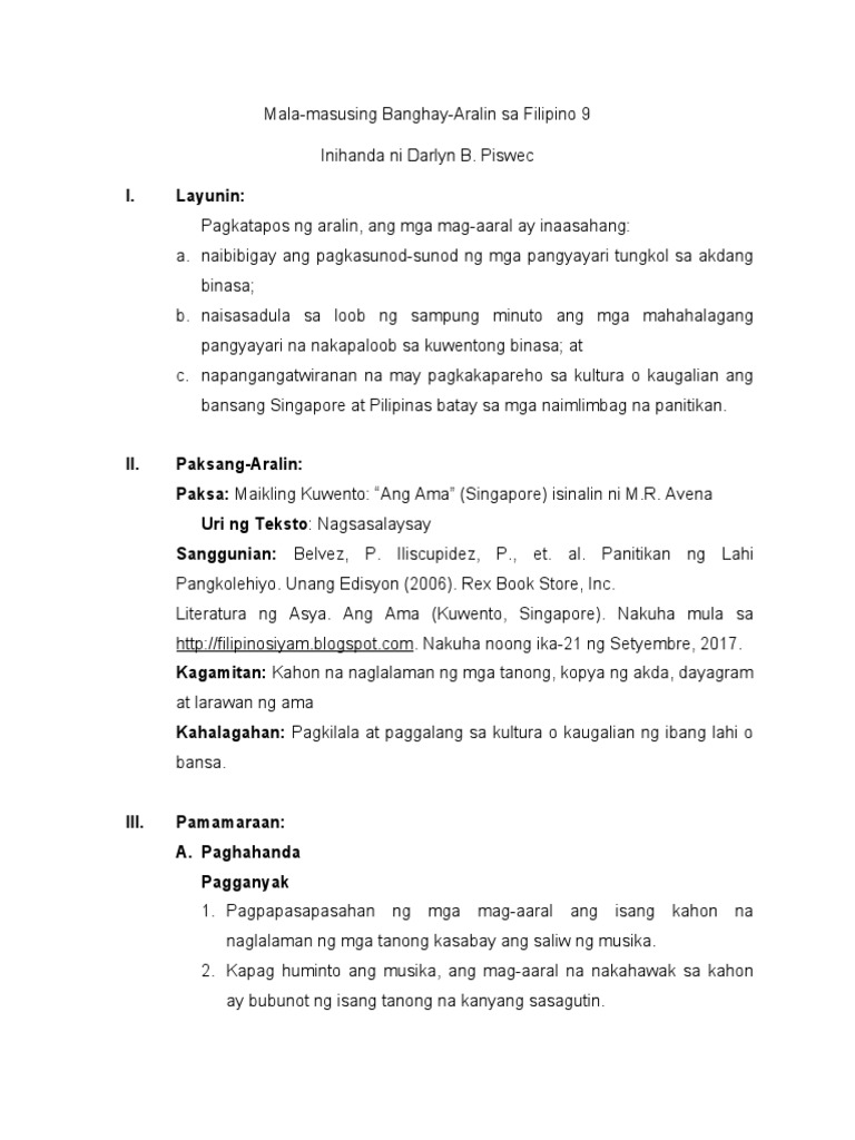 Ang Ama Filipino 9 | PDF