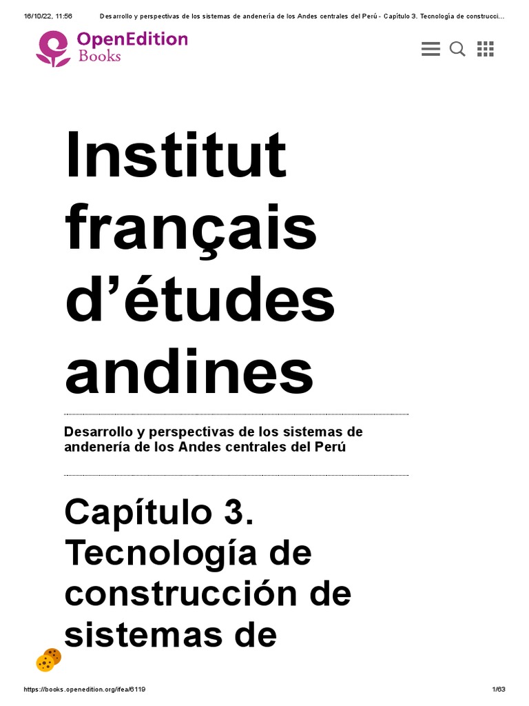Capítulo 3 - Tecnología de Construcción de Sistemas de Andenería y El Patrimonio Vivo | PDF ...