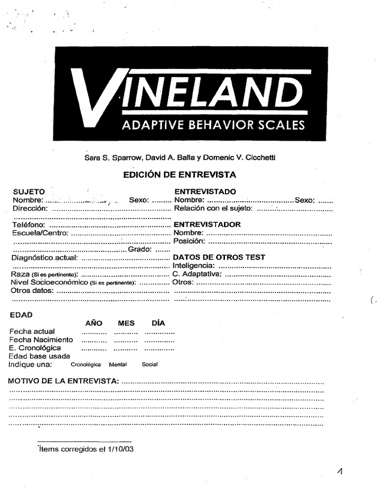 Escalas Vineland | PDF