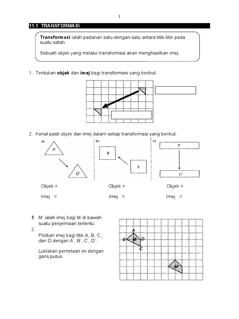 11 Transformasi Isometri Part A | PDF