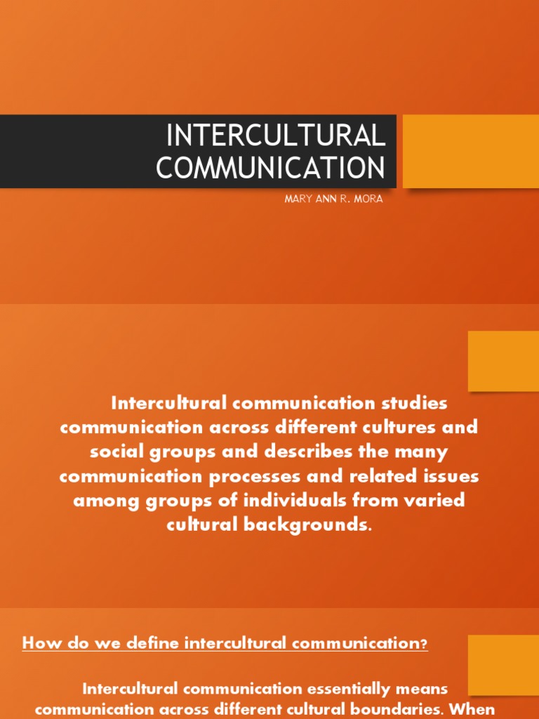 INTERCULTURAL COMMUNICATION | PDF | Cross Cultural Communication ...
