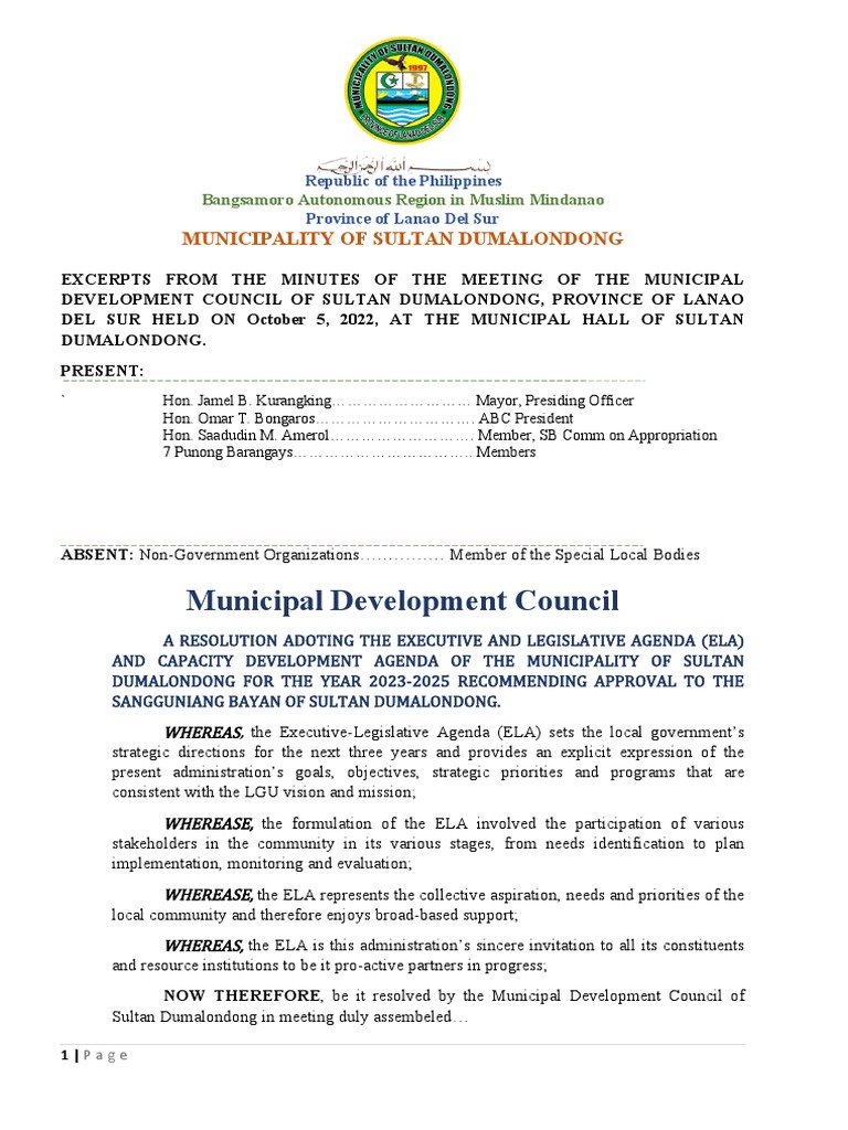 MDC Resolution | Download Free PDF | Philippines | Government