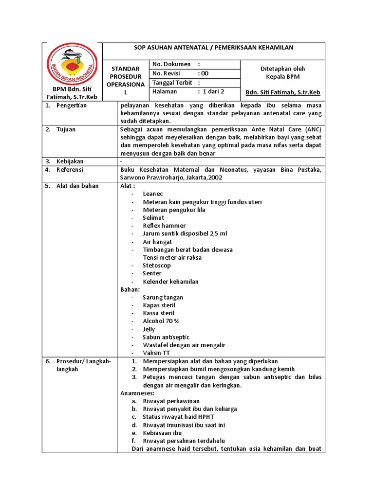 Sop Anc BPM | PDF | Pengembangan Diri | Sains & Matematika