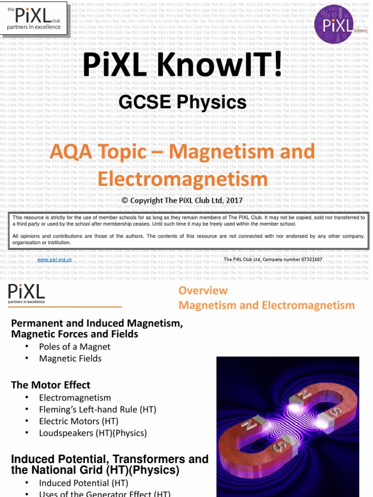 AQA Physics Magnets and Magnetism KnowIT GCSE | PDF | Transformer ...