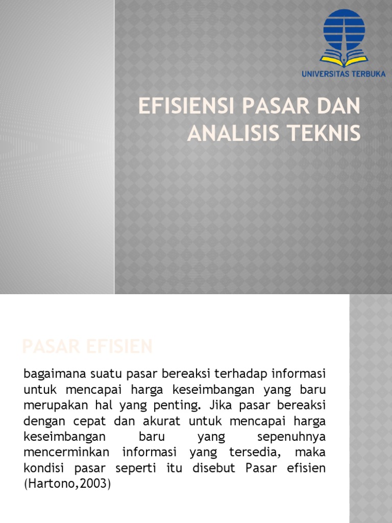 Modul 6 EFESIENSI PASAR DAN ANALISIS TEKNIS | PDF