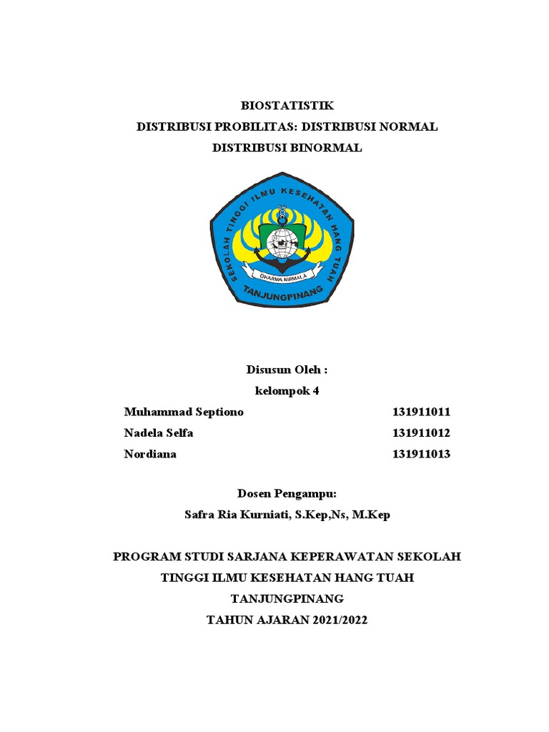 (Biostatistik) Kel 4 Materi Distribusi Probabilitas | PDF (Biostatistik) Kel 4 Materi Distribusi Probabilitas | PDF