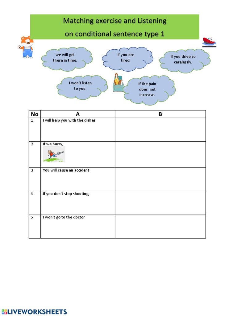 Listening and Matching Conditional Sentence | PDF