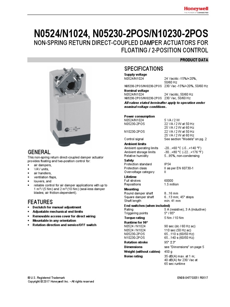 Honeywell Actuator | PDF