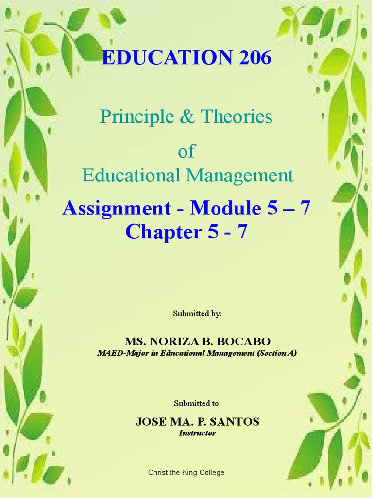 5 Educ 206 Module For Chapter 5-7 NORIZA B. BOCABO | PDF | Motivation ...