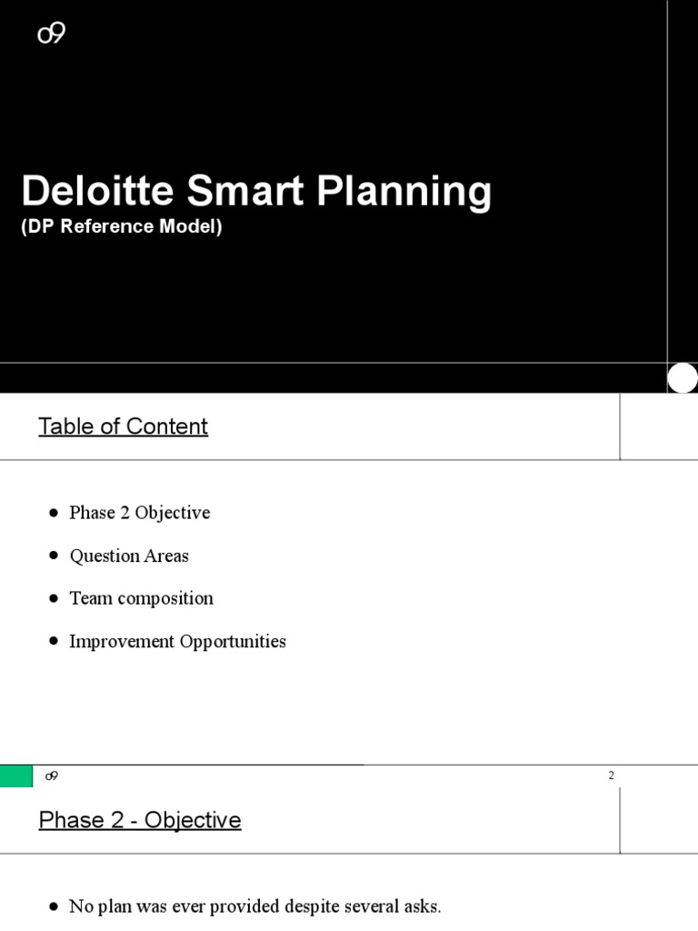 Deloitte Smart Planning (DP Reference Model) | PDF
