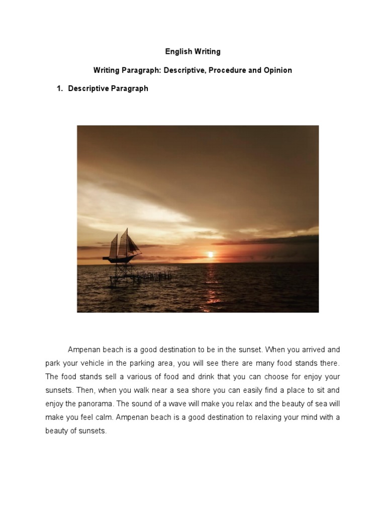 English Writting Text Example | PDF