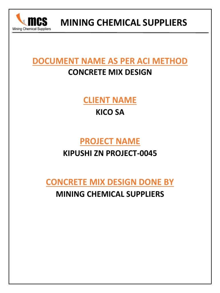 Concrete Mix Design C30 - ACI METHOD | PDF | Concrete | Building Engineering