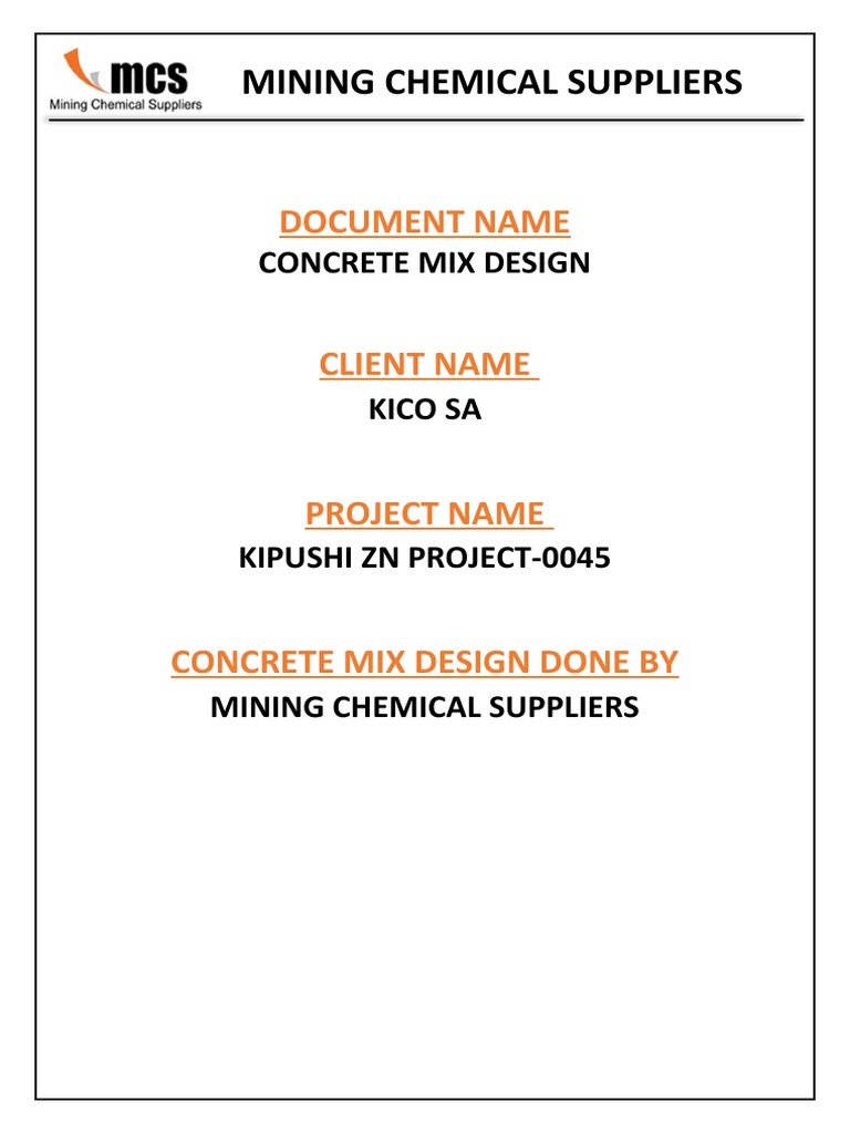 M20 Concrete Mix Design Guidelines | PDF | Concrete | Construction ...