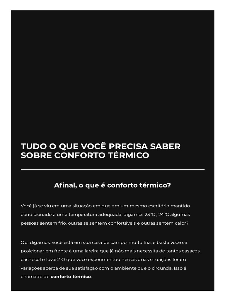 Tudo o Que Você Precisa Saber Sobre Conforto Térmico - 1655898591101 ...