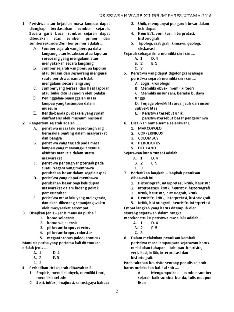 Soal Ujian Uas Kelas Xii | PDF