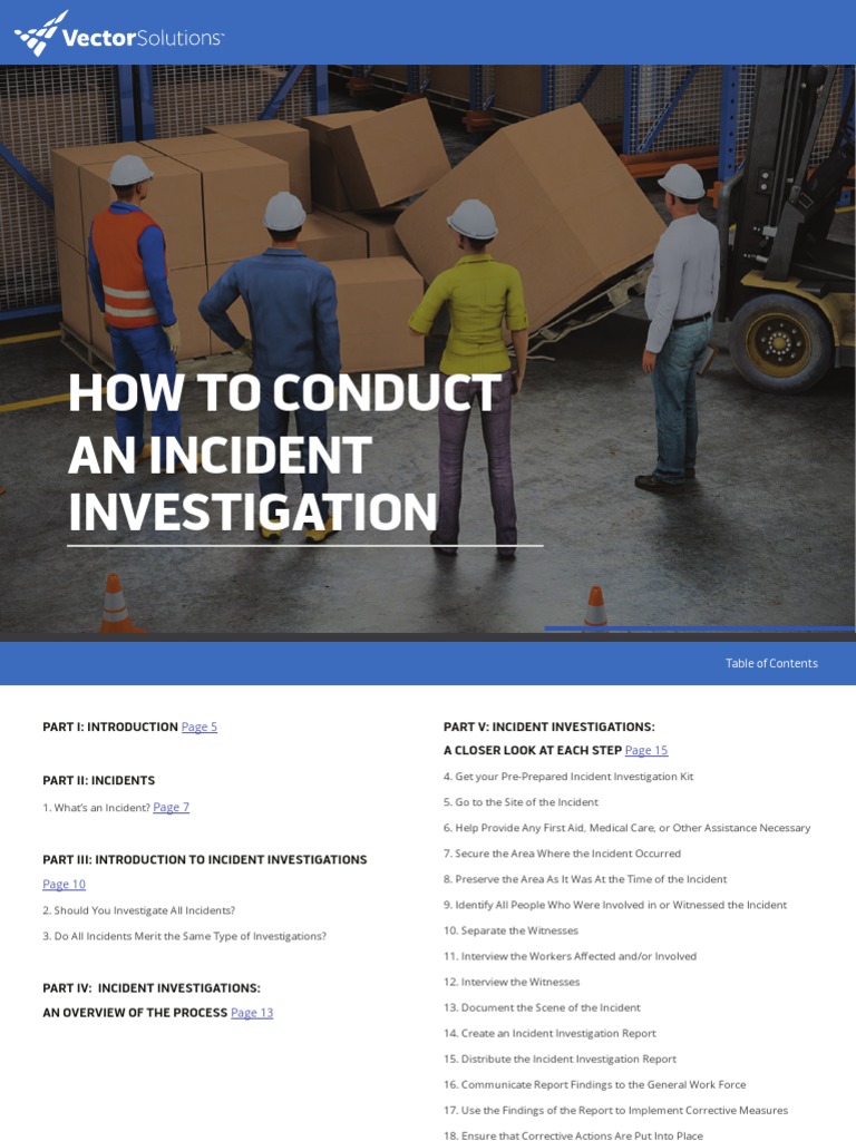 How To Conduct An Incident Investigation Guide | PDF | Risk | Human ...