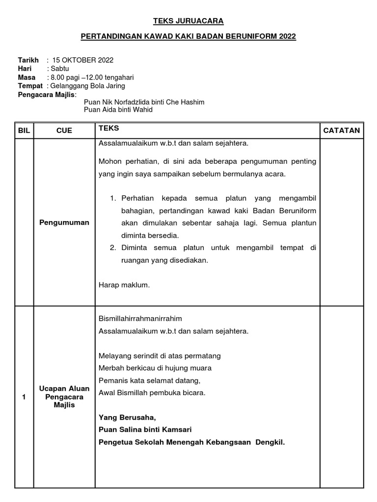 Teks Kawad Kaki | PDF