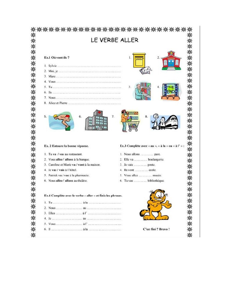 Verbe Aller Exercices | PDF