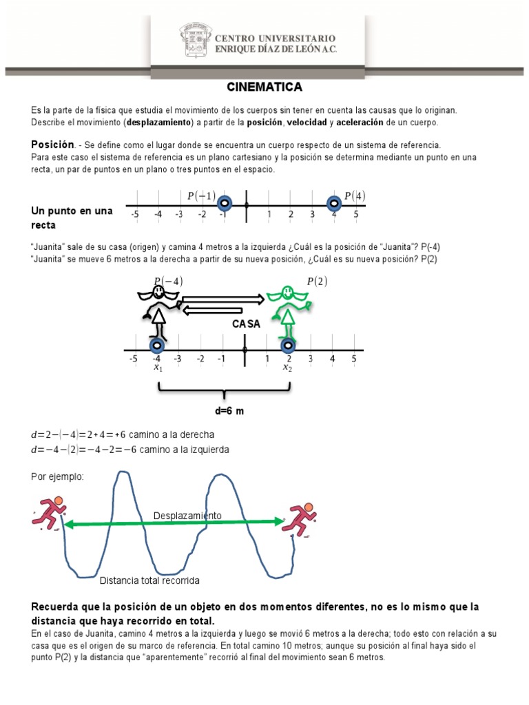 CINEMATICA (Desplazamiento, Velocidad y Aceleración) | PDF | Vector Euclidiano | Velocidad