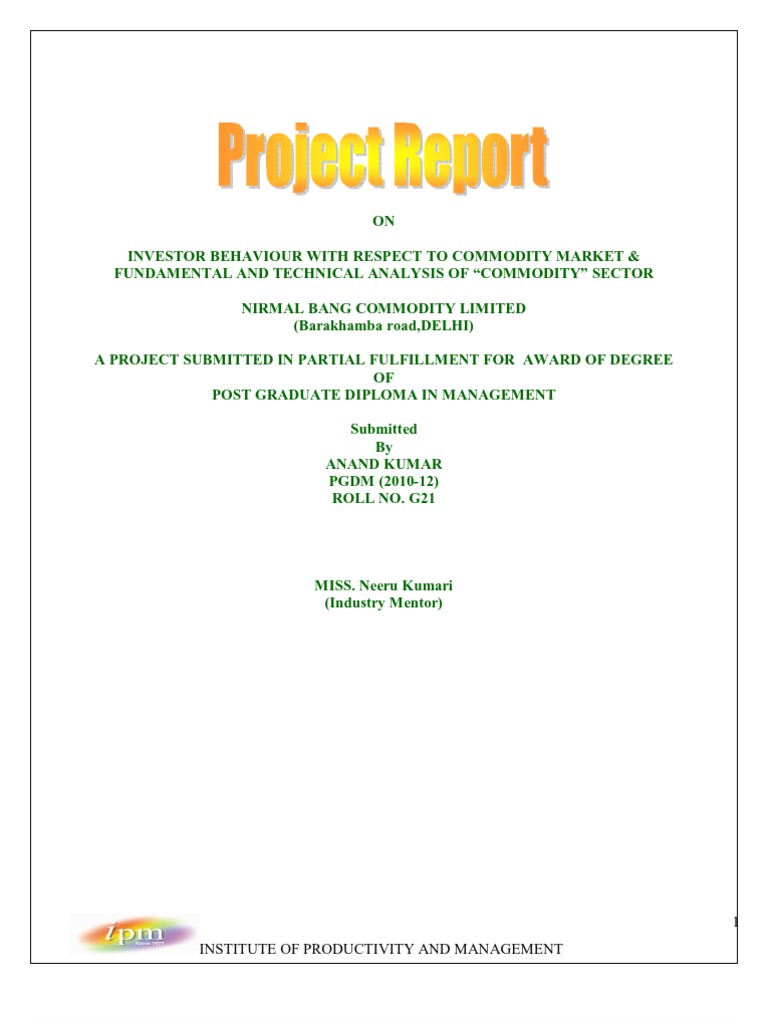 Nurshid Final Sip Project | PDF | Technical Analysis | Income Statement