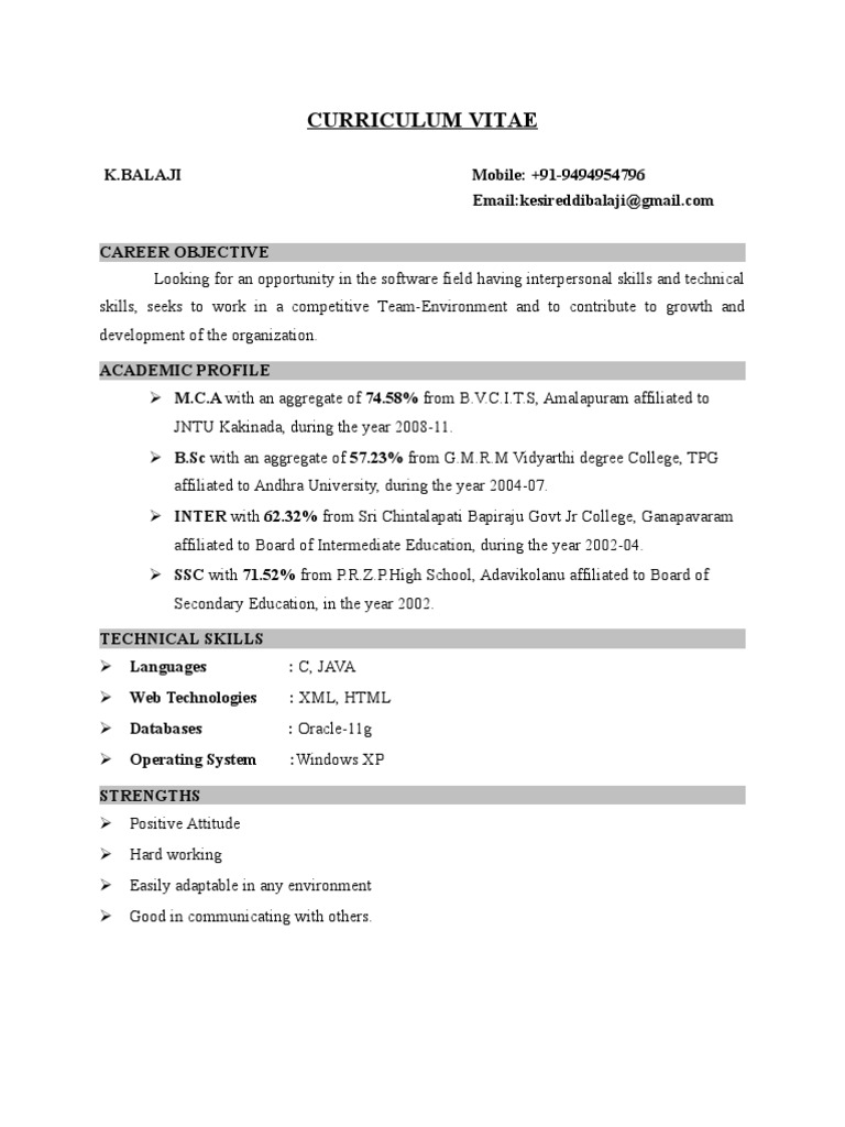 Balaji Resume | PDF