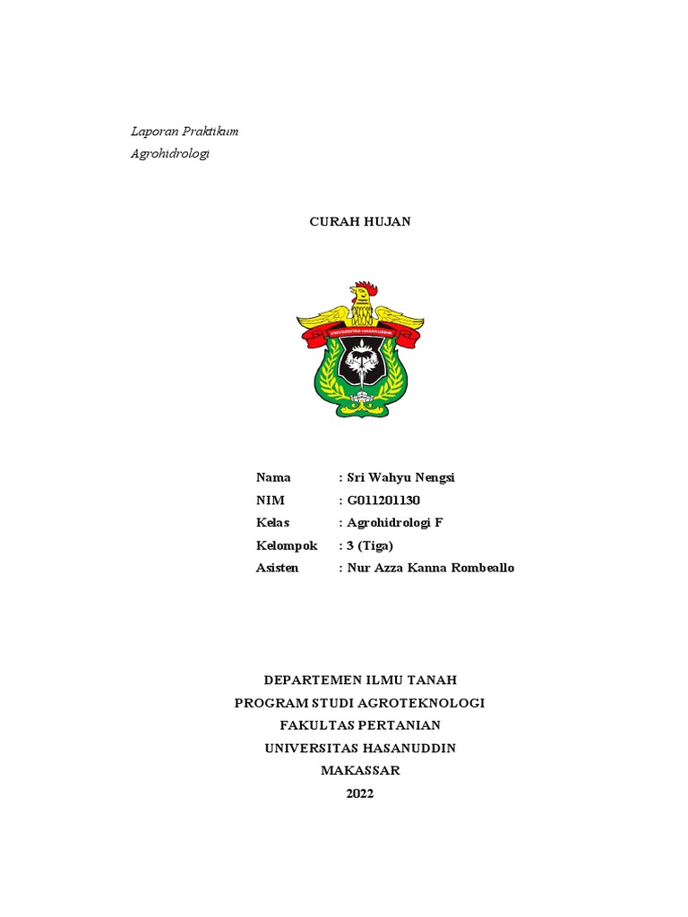 Format Laporan Curah Hujan | PDF