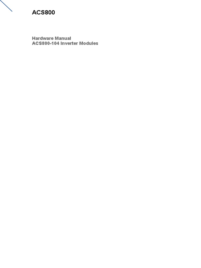 Acs 800 | PDF | Power Inverter | Power Supply