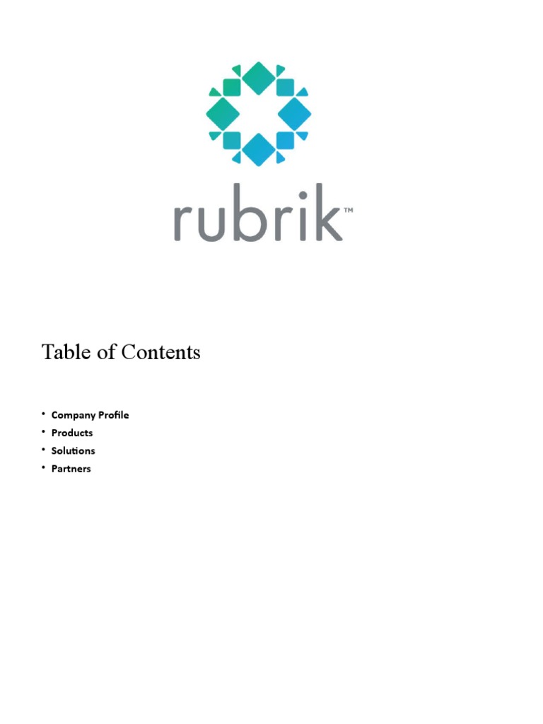 Rubrik | PDF | Cloud Computing | Malware