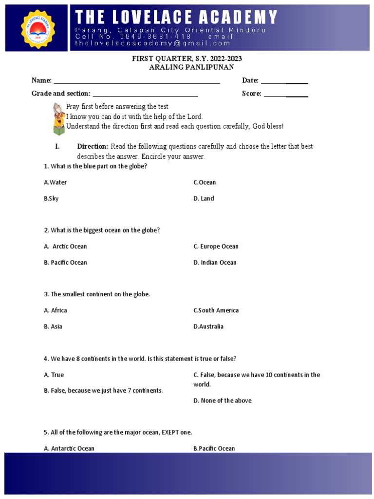 AP Exam | PDF | Continent