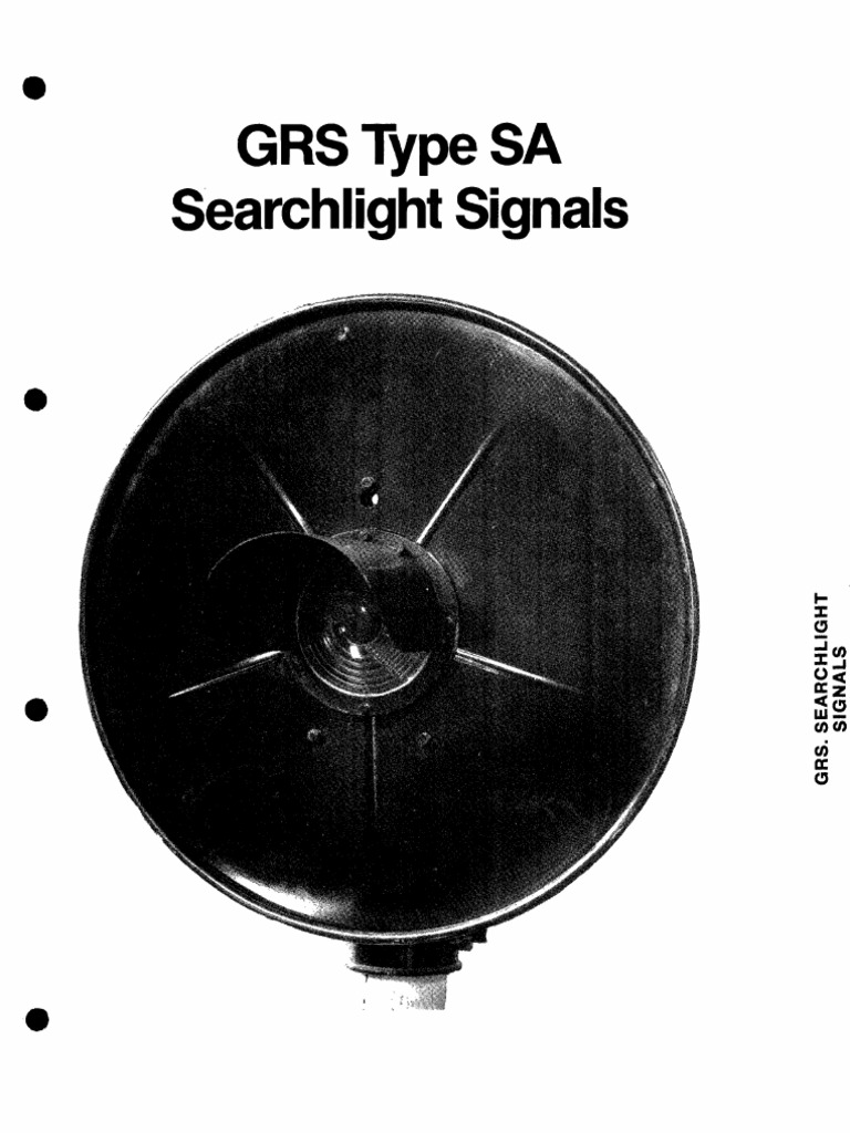 GRS Type SA Searchlight Signals | PDF