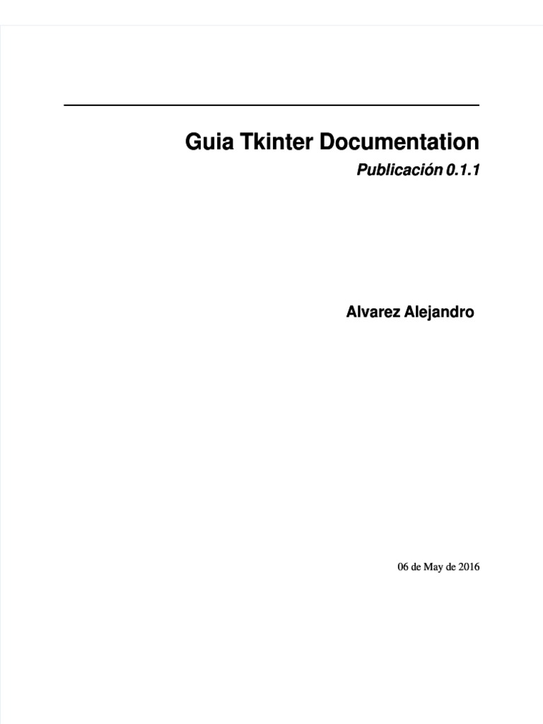PDF Tkinter Manual - Compress | Download Free PDF | Python (lenguaje de ... PDF Tkinter Manual - Compress | Download Free PDF | Python (lenguaje de ...