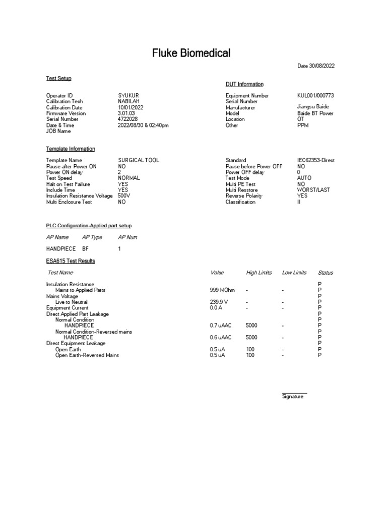 Baide BT Power | PDF | Metrology | Equipment